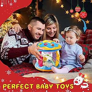 Furktem Baby Toys 12+ Months Ocean Rotating Projector - Early Education Toys with Various Pacify Music/Light for 1 2 3+ Year Old Boys Girls Birthday