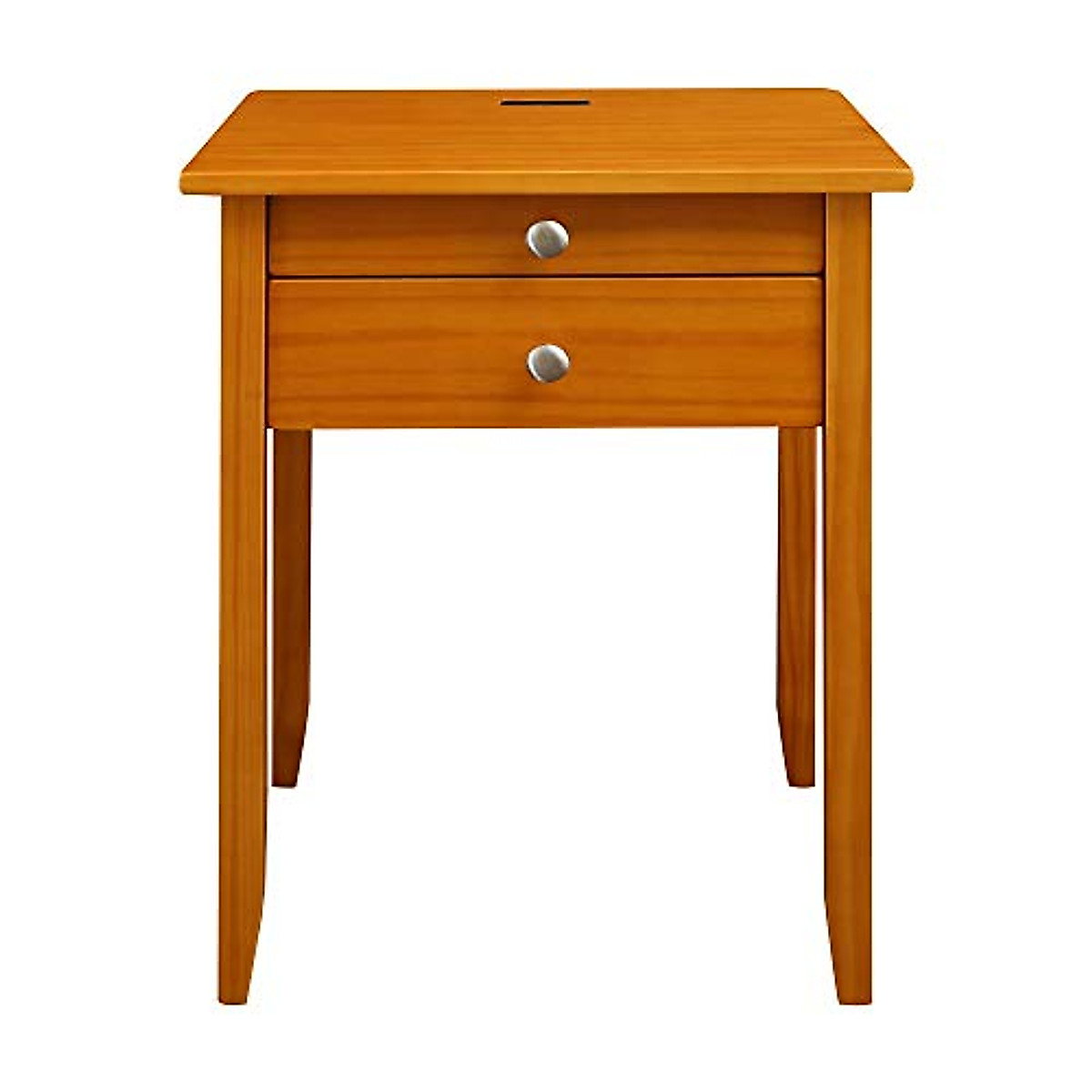 Casual Home Lucia USB Port-Honey Oak Nightstand