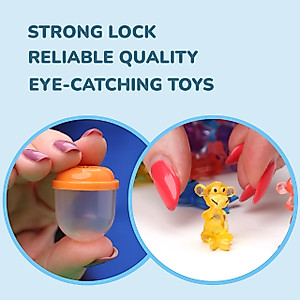 Entervending Monkey Toys in Capsules Bulk - 50 Pcs - 1.1 Inch Plastic Capsules and Funny Monkey Figurines for Kids - Bulk Toys for Classroom Prizes – Easter Basket Stuffers