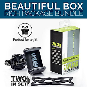 CAW.CAR Accessories The Only Metal Bike & Motorcycle Phone Mount - for Any Smartphone (iPhone 14, Galaxy S22). Unbreakable Handlebar Cell Phone Holder for Bike & Bicycle