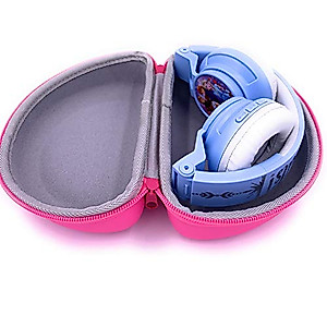 xcivi Carrying Case for eKids Wireless Bluetooth Portable Kids Headphones for School Home Travel- Case Only(Pink)