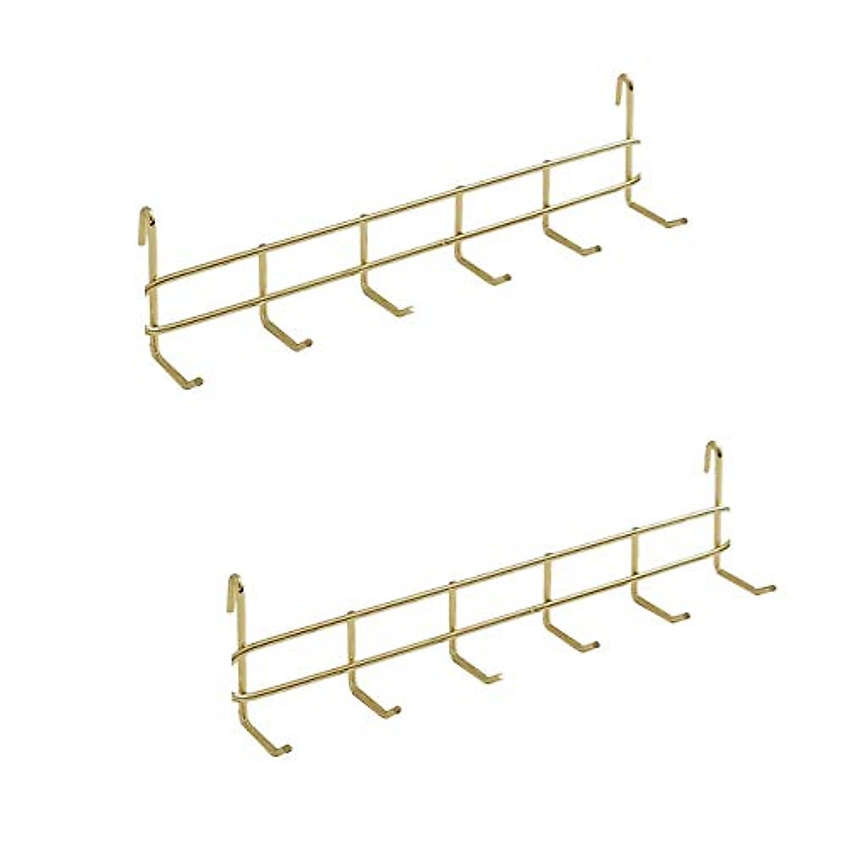 GRIDYMEN Multi-Function Wall Storage and Display Hooks, Decorative Hooks for Wire Wall Grid Panel, 2 in1,Gold