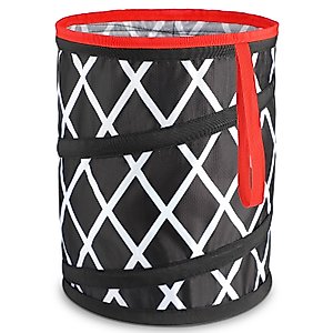LXURY Car Trash Can, Collapsible,Pop Up Trash Bin,Garbage Can for Truck,Van, SUV,RV,Garbage Can,4.5 Gallon,9.8" X 11.8",