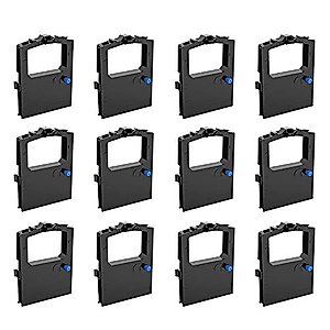 BIGGER Compatible Ribbon Replacement for Okidata 52102001 52104001 Printer Ribbons Used for Microline 320 321 Turbo Printers, Microline 100 Series, Dataproducts R6010, Fullmark N639BK, 12 Pack, Black