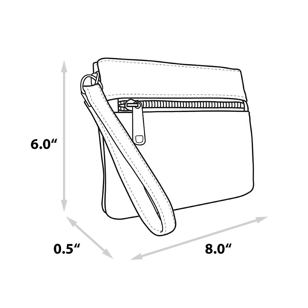 Disney Wallet, Double Pocket Wristlet, Disney Signature D Silver Logo, Red, Vegan Leather