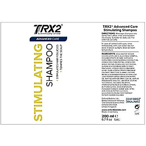 TRX2 Stimulating Shampoo - Enhanced Cleansing & Tonifying - Caffein, Biotin and Soya Bean - Paraben Free [6.7 oz]