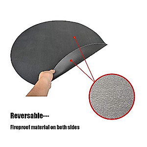 Fire Pit Mat, Bonfires, Lawn, Patio, Chiminea, Deck Defender, Under Grill Mat, BBQ Mat, Heat Shield, Fire Resistant Pad for Outdoors (24 Inch Round)