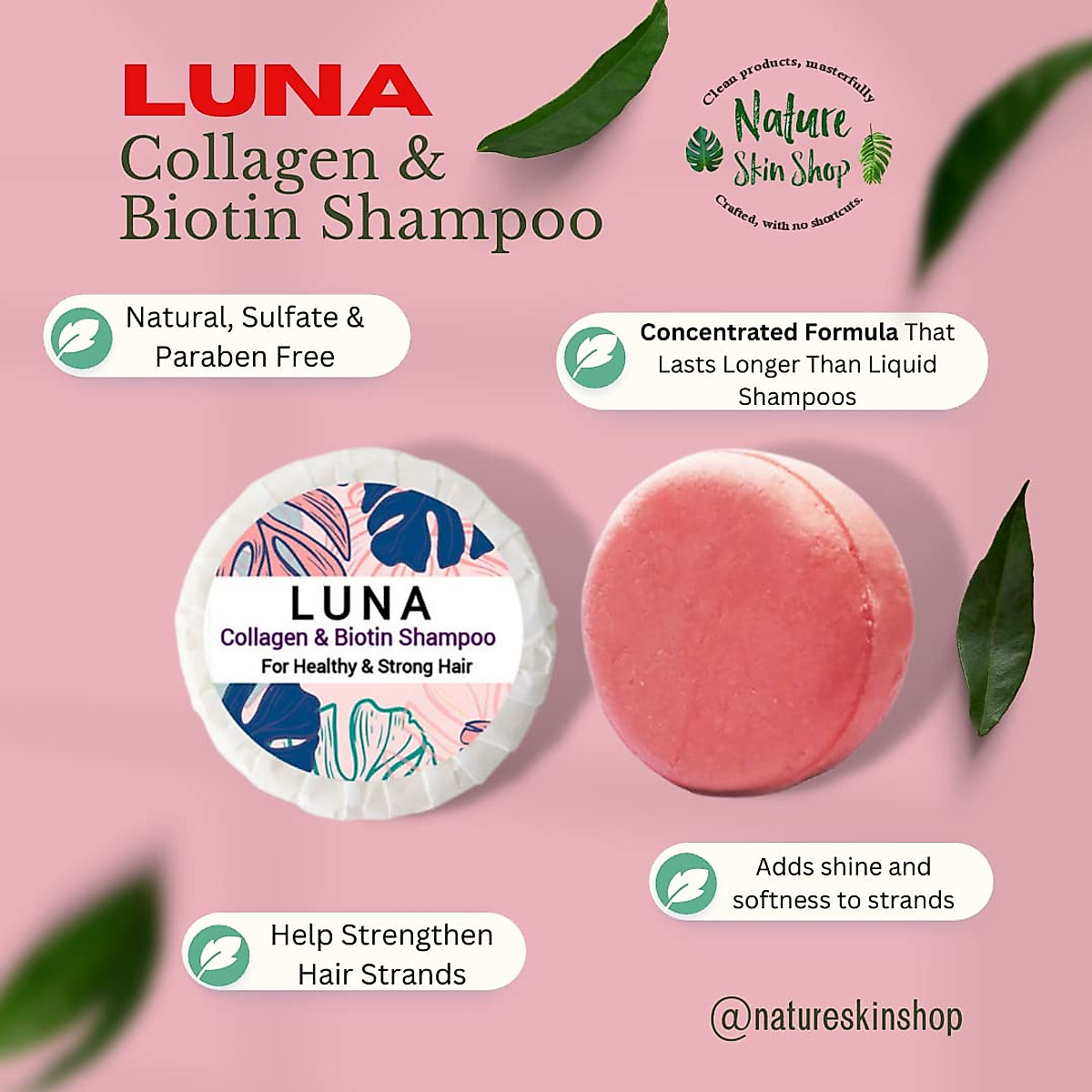 Luna Collagen & Biotin Shampoo And Conditioner Bar (Shampoo & Conditioner Set)
