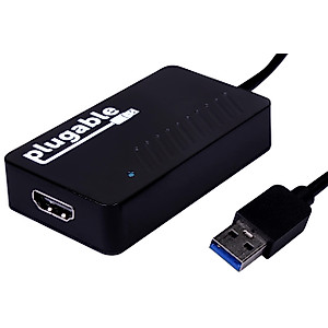 Plugable USB 3.0 to HDMI Video Graphics Adapter with Audio for Multiple Monitors up to 2560x1440 Supports Windows 11, 10, 8.1, 7, XP, and Mac