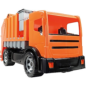ksmtoys Lena Construction Toys Powerful Giants Toy Garbage Truck with Garbage and Recycle Bin and Dumpster in Yellow and Black Toys for Boys or Girls Age 3+
