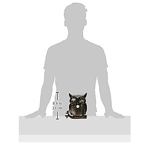 IdeaWorks JB7682 Decorative LED Motion Sensor Hooting Owl Light, Black