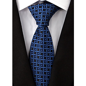 Adulove Men's Necktie Classic Silk Tie Woven Jacquard Neck Ties 6 PCS