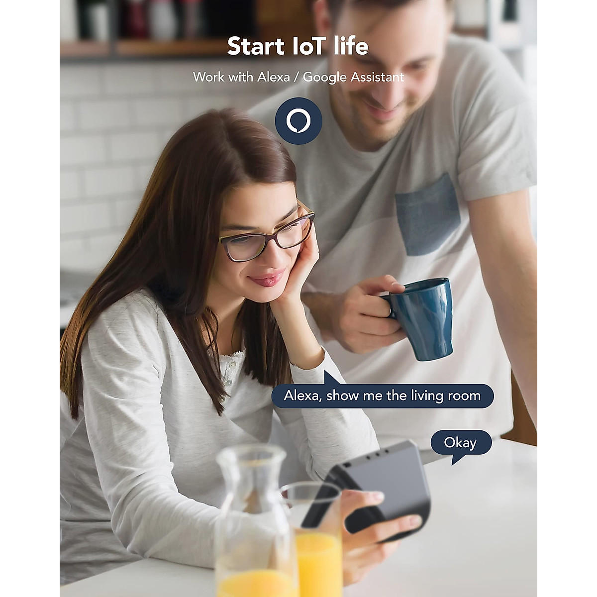 GNCC Security Camera Outdoor 2.4G WiFi Surveillance CCTV Camera, 360° PTZ Auto-Tracking Color Night Vision IP66 Waterproof Camera, Motion Detection Alarm, 2 Way Audio, APP Remote Control K1