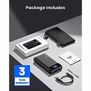 INIU Portable Charger, 22.5W 20000mAh USB C in & Out Power Bank Fast Charging, PD 3.0+QC 4.0 LED Display Phone Battery Pack Compatible with iPhone 14 13 12 Pro Samsung S21 Google LG iPad Tablet, etc.