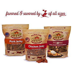 Farmland Traditions USA Made 3 lbs. Turkey, Sweet Potato, Cranberry Soft Jerky Bite Dog Treats