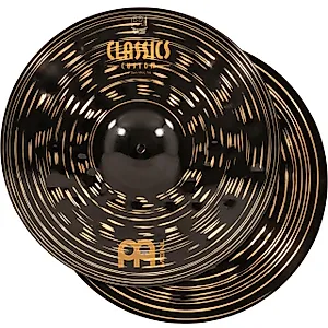 Meinl Cymbals Classics Custom Dark 16" Hihat Cymbals for Drum Set, Pair — Made in Germany — B12 Bronze, 2-Year Warranty (CC16DAH)