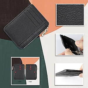 VIQWYIC Wristlet Bracelet Keychain with Wallet for Women, Silicone Beaded Keychain Bangle Car Key Rings Card Holder (Black)