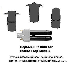 2 Pack Bug Zapper Replacement Bulbs,7W UV Light Ultraviolet Mosquito Killer Lamp 1/2 Acre Trap Replacement Bulb,4-pin Base 41050 Bulbs for DynaTrap DT1050 DT1100 DT1250 DT1260