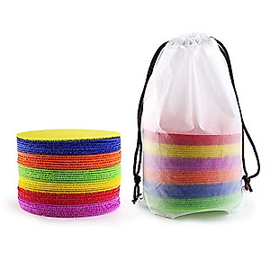 Nexxxi 36 Pieces Sitting Dots, Floor Spots Colorful Sit Makers for Classroom Preschool and Kindergarten, 4 Inches in Diameters