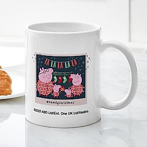 CafePress Peppa Pig Family Christmas Ceramic Coffee Mug, Tea Cup 11 oz