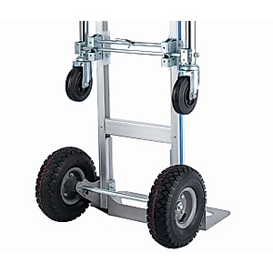 SmarketBuy Convertible Hand Truck 1000 LBS Weight Capacity 2 in 1 Heavy Duty Hand Truck Durable Aluminum and Steel Construction with Nose Plate 4 Wheels Hand Truck Dolly