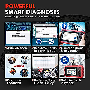 LAUNCH CRP129X Elite 2024 New OBD2 Scanner for Car, FCA AutoAuth, 8 Reset Oil/EPB/SAS/TPMS/BMS/Throttle/DPF Reset/Injector Coding, ABS SRS Transmission Engine Scan Tool, Lifetime Free Update, Auto VIN