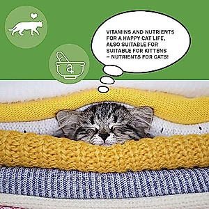 animaux – nutrients for Cats, All-Natural Cat Vitamins, Cat Essentials to Strengthen The Immune System & Natural Cell Protection, Healthy Skin & Shiny Coat, 120 Chewable Tablets, 120 Days Supply