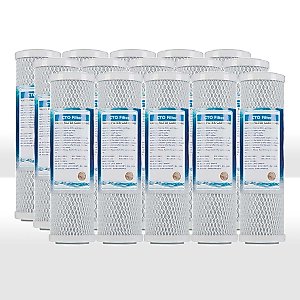 SWALLE 10" x 2.5" Universal Activated Carbon Block Filter CTO, Fits Standard 10 inch Whole House Water Filter Systems - Pack of 15