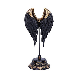 Nemesis Now Dark Angel Gothic Fallen FAE Wing Sculpture Figurine, Black, 26cm