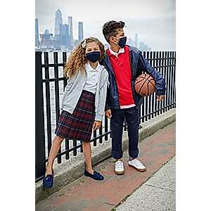 French Toast Boys' Adjustable Waist Relaxed Fit Pant (Standard & Husky), Navy Blue, 8 Slim