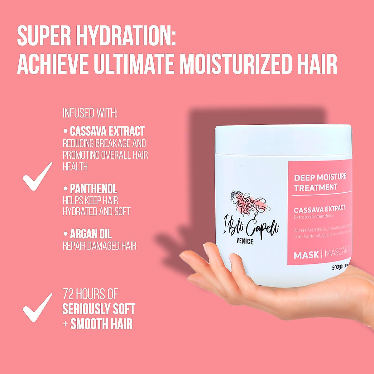 I Belli Capelli Ravenna B-tox Organic Kit, 52.8 Fl Oz - Hair B-tox Treatment & Argan Oil Mask for Anti-Frizz, Volume Reduction, Smoothing Hair