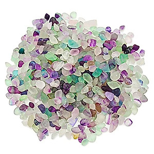 Aquarium Gravel,Natural Mutilcolor Fluorite Decorative Crystal Pebbles-Rose Stones, Crystals Gravel Quartz Tumbled Stone,Aquarium Gravel Sea Glass Rock Crystal Pebbles for Plants, Vase Filler-01