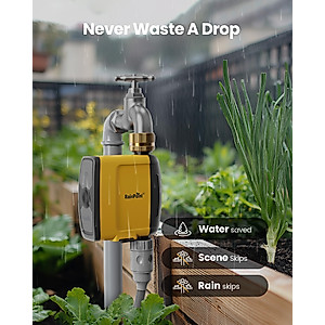 RAINPOINT WiFi Water Timer TTV103WRF Brass Inlet, Only WiFi Sprinkler Timer, No WiFi Hub, Must be Used with TWG004WRF WiFi hub