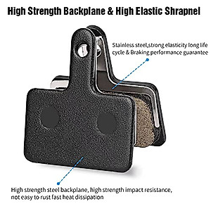 4 Pairs Bike Brake Pads,Bicycle Brake Pads with Installation Tools Compatible with Trp Tektro Shimano Brake Pads MT200 M355 M446 M315 M365,MTB Bike Disc Brake Pads Compatible with Ebike Brake Pads