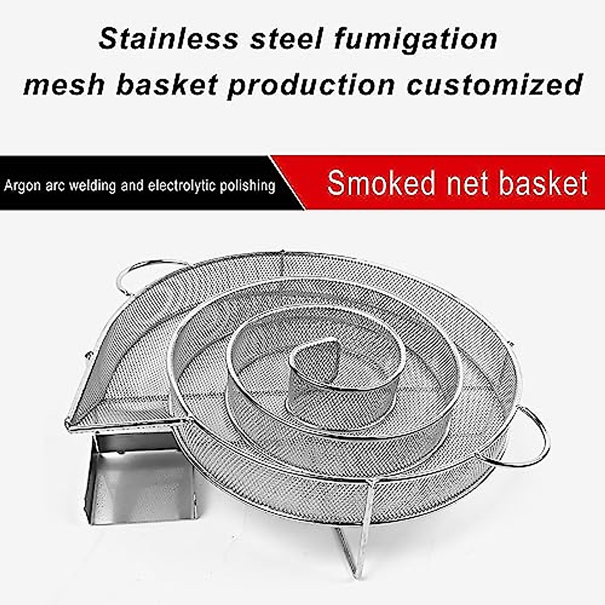 Naysku Cold Smoke Generator, Pellet Smoker Tray, Maze Smoker for Cold Smoking, Stainless Steel Grill Cooking Tools for BBQ Grill or Smoker Wood Dust, Outdoor Smokers for Any BBQ or Cabinet