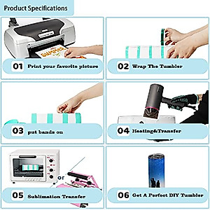 4 Pack 20 oz Sublimation Tumblers,Straight Skinny Stainless Steel Double Wall Insulated Cups for Heat Transfer with Silicone Band, Heat Resistant Tape,Gloves,Shrink Wrap Films and Individually Boxed