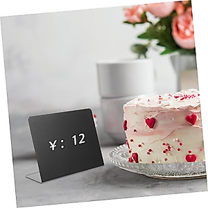 Ciieeo 1 Set Chalkboard memo Board Sign Desktop memo Board Chalk Board Sign Board Writing memo Board Standing Message Board Food Labels for Party Buffet Plastic Small Card erasable