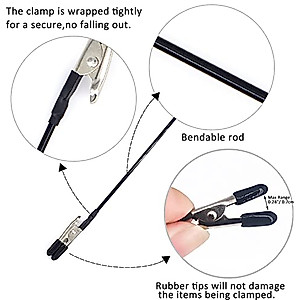 Yocoolfun Model Painting Stand Base Holder and 12PCS Bendable Alligator Clip Stick Set Modeling Tools for Airbrush Hobby Model Parts