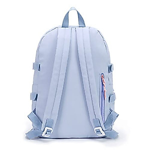 Phaoullzon Kawaii Backpack for School Aesthetic Bookbag Cute Anime Backpacks for Girls with Pins and Pendant, Blue