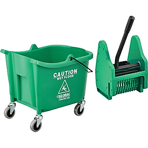 Global Industrial 38 Qt. Mop Bucket And Wringer Combo with Down Press, Green