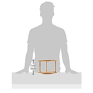 Lipper International 8302 Bamboo Wood 2-Tier 10" Kitchen Turntable