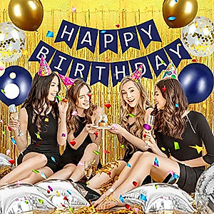 Gold Fringe Curtain Backdrop, 4pcs 3.2x8 Feet Gold Foil Curtain, Gold Streamers for Photo Booth Props Party Backdrop Decorations