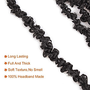 ZRQ Butterfly Locs Crochet Hair 18 Inch 6 Packs Pre Looped Distressed Crochet Braids Most Natural Hair Extension for Black Women (18 Inch,1B)