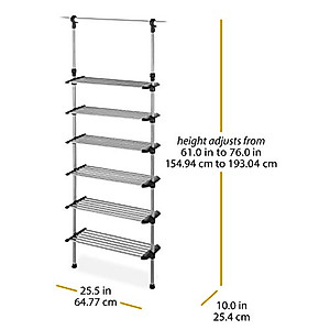 Whitmor 6 Shelf Closet System - Adjustable Closet Maximizer