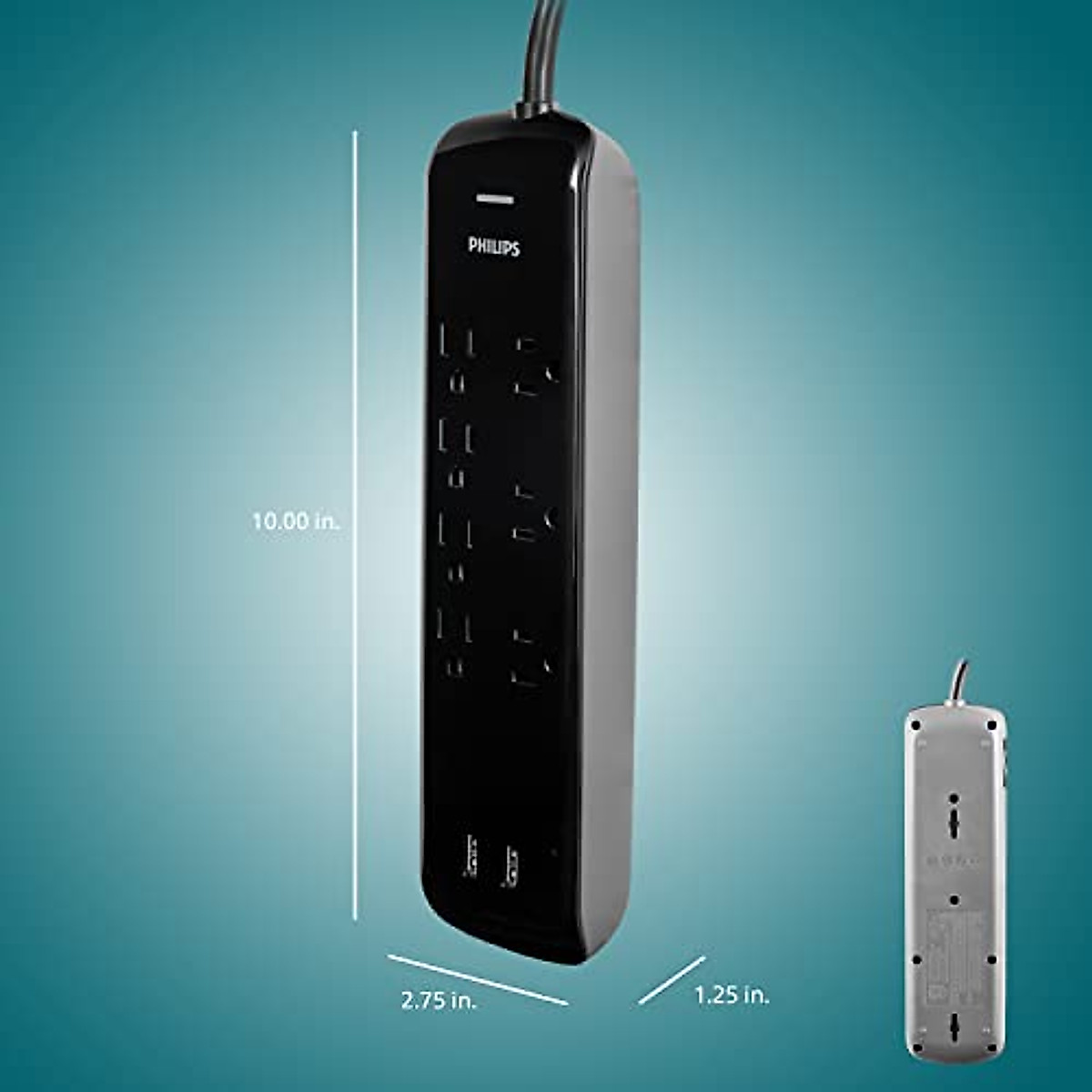 Philips 7-Outlet Surge Protector with USB Charging