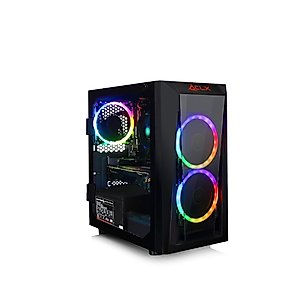 CLX Set Gaming PC AMD Ryzen 5 3600 3.6GHz 6-Core, B450 MATX, 16GB DDR4, GeForce GTX 1660 6GB, 960GB SSD, WiFi, Black Mini-Tower RGB Fans, Windows 10 Home