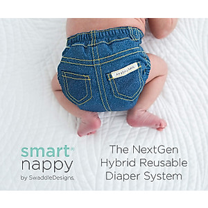 SmartNappy Disposable Inserts for by Amazing Baby Hybrid Diaper Cover, Extra Absorbent, No Plastic Liner, Size 2, 8-15 lbs, 72 Count