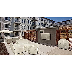 Porch Shield Patio Chair Covers - Waterproof Outdoor Lounge Deep Seat Adirondack Chair Cover 2 Pack - 34W x 37D x 36H inch, Beige