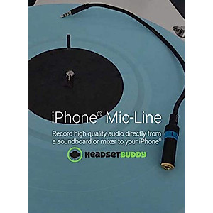 Headset Buddy Line-Level Audio Adapter with Built in Attenuation for iPhone, Smartphones, Soundboards and Mixers (iPhone-Mic-Line)