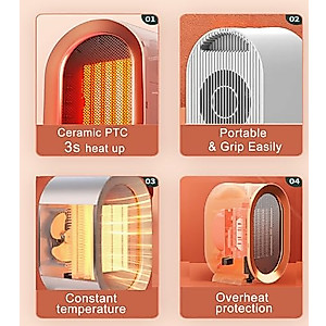 electric space heaters for indoor use: plug in portable small room personal heater with fan for bedroom bathroom | 1200 watt mini heater for office under desk table quiet handy 300 sq ft air heat